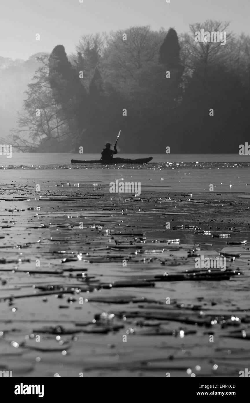 Exercise by lake Black and White Stock Photos & Images - Alamy