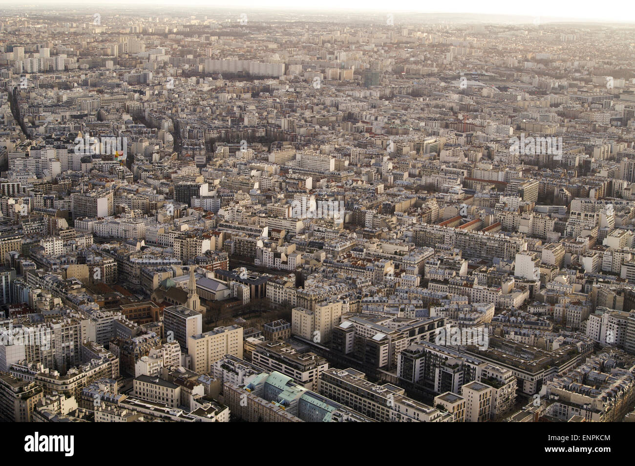 Ariel view of Paris from the Eiffel Tower, Paris, France Stock Photo ...