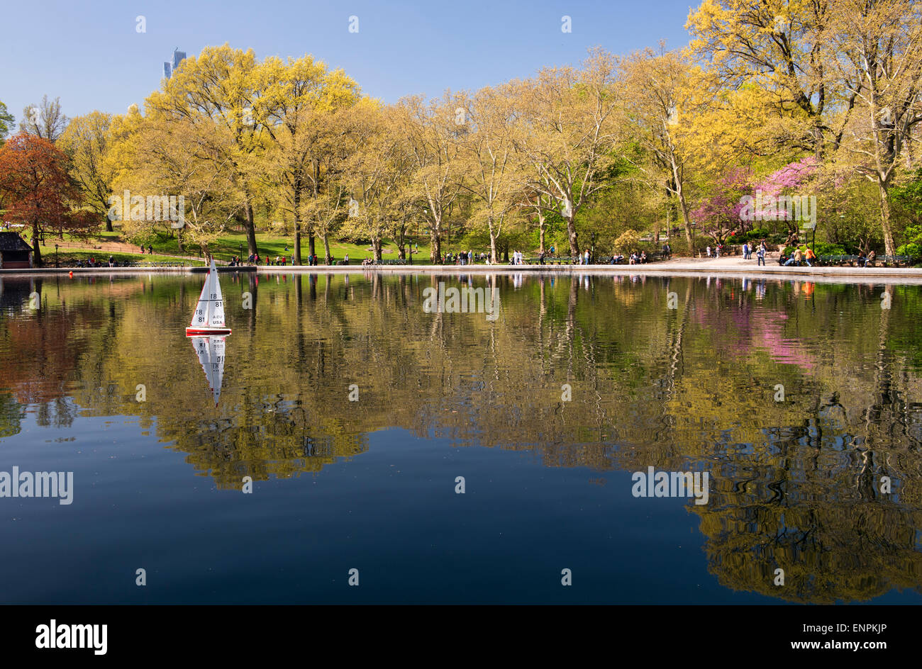 Spring at the Conservatory Water in Central Park (also known as the ...