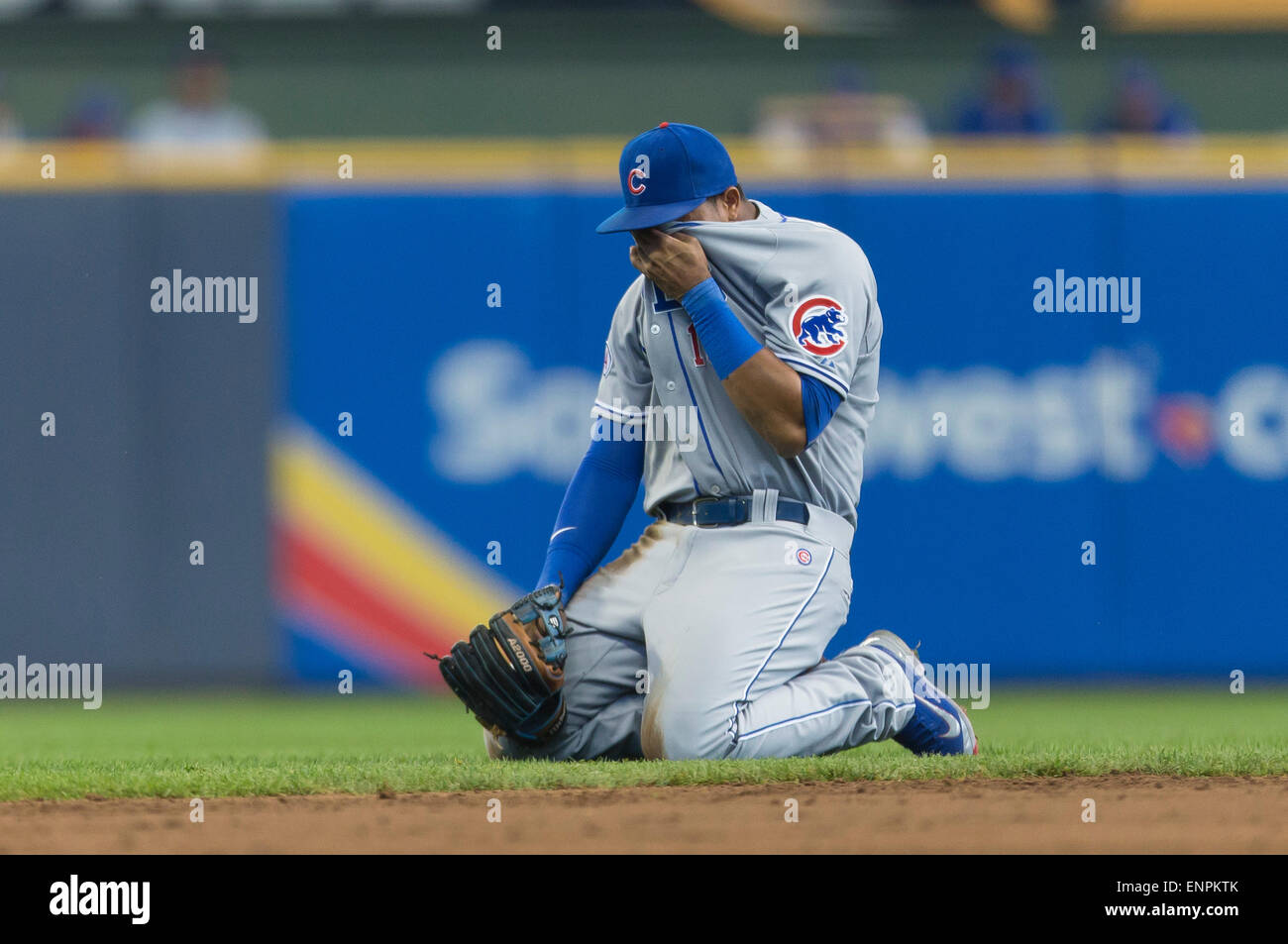 Milwaukee, WI, USA. 9th May, 2015. Chicago Cubs shortstop Starlin ...