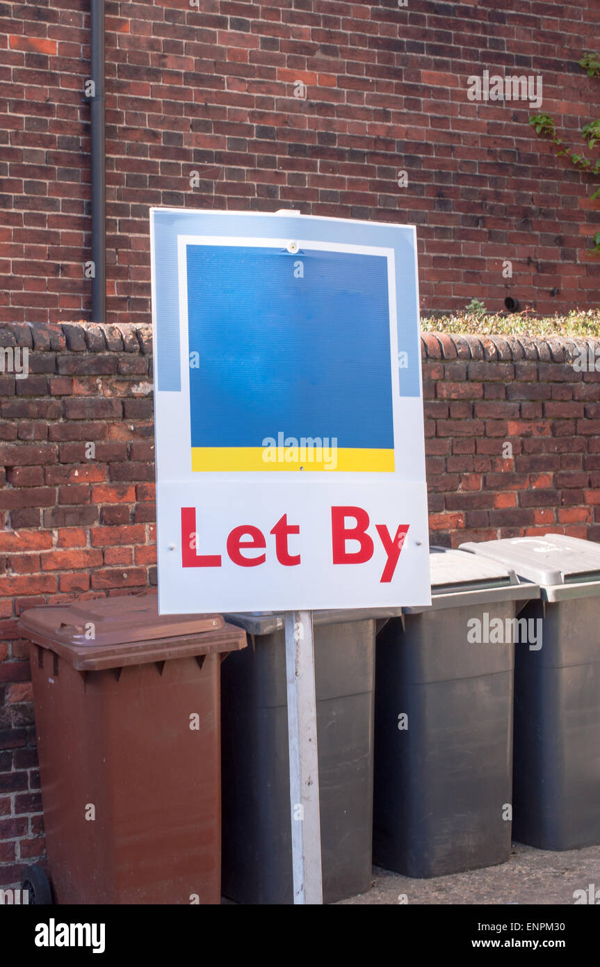 Estate agent "Let by" sign in a suburb of London Stock Photo - Alamy