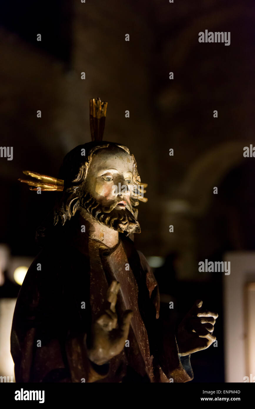 Medieval sculpture of Jesus Christ in the National Museum of the Middle Ages Stock Photo - Alamy