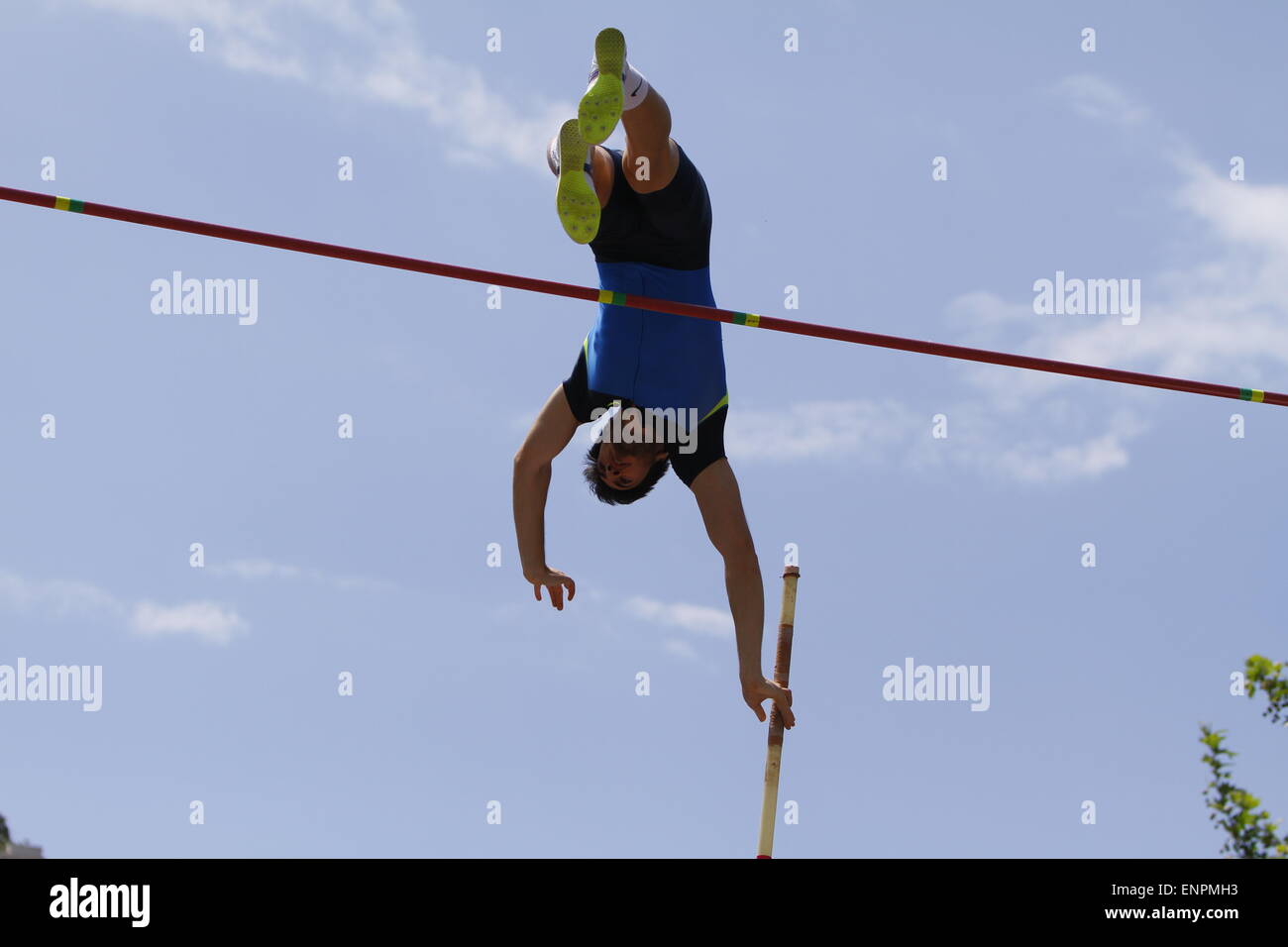 Athens, Greece. 09th May, 2015. Panagiotis Laskaris from Greece flies ...