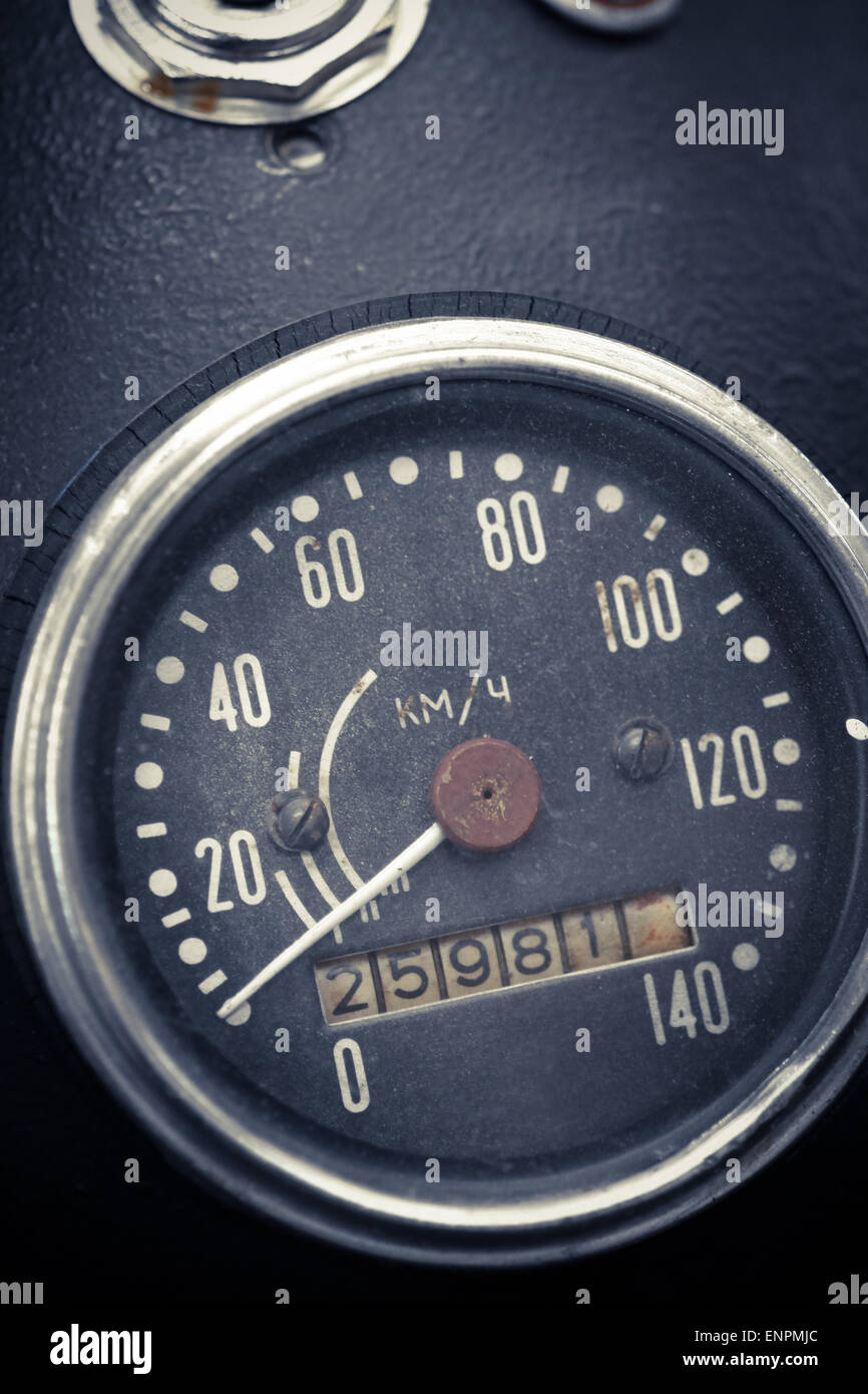 Color detail with the speedometer of a motorcycle Stock Photo - Alamy