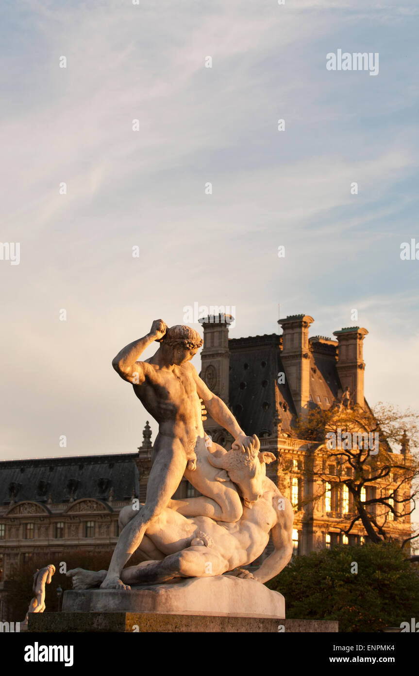 Theseus and the Minotaur by Jules Ramey in Tuileries Garden, Paris, at ...