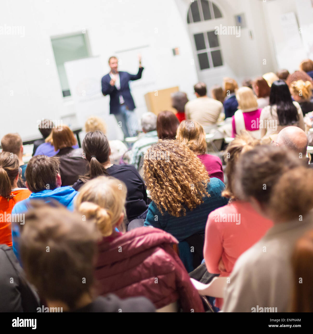 Audience in the lecture hall Stock Photo - Alamy