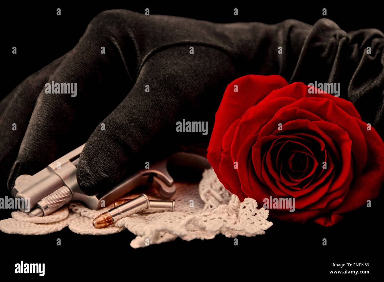 Gun and rose hi-res stock photography and images - Alamy