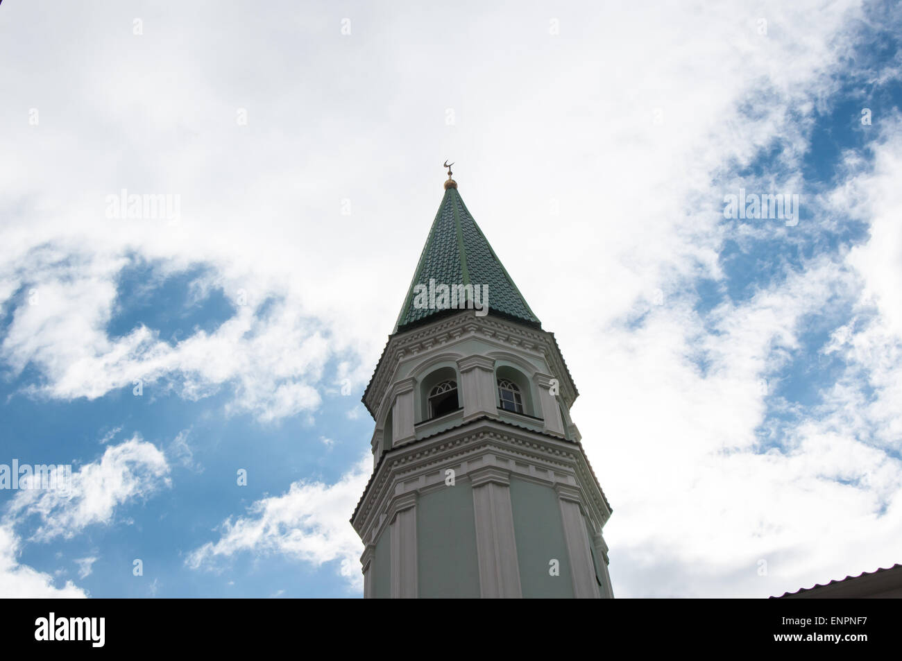 Mosque with minaret Husainiy in the city of Orenburg built in 1892, the ...
