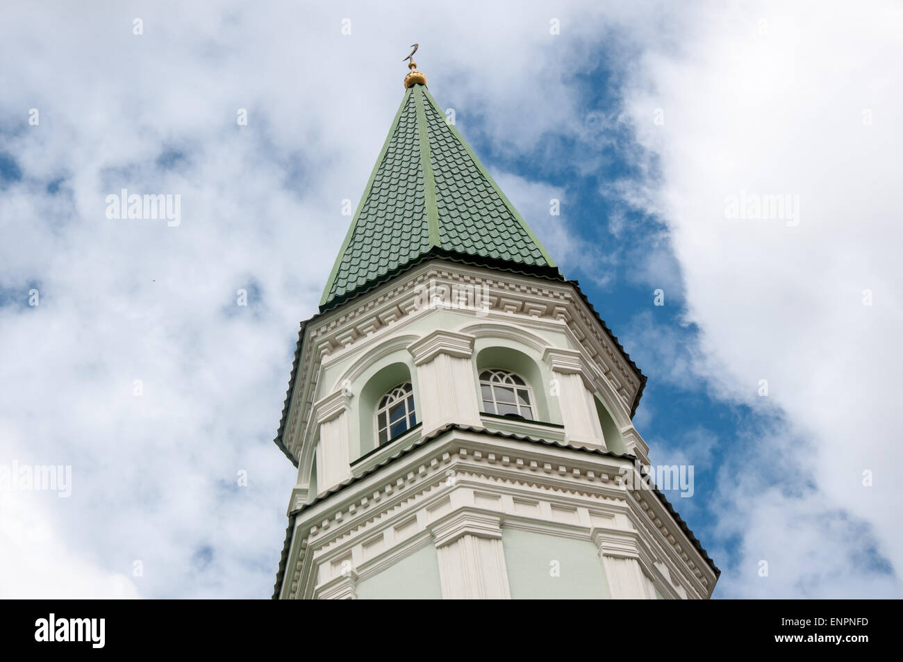 Mosque with minaret Husainiy in the city of Orenburg built in 1892, the ...