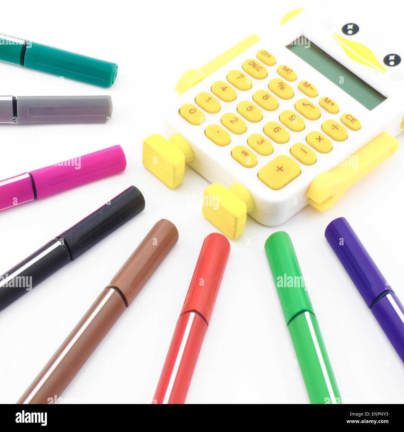 Calculator and red pens hi-res stock photography and images - Alamy