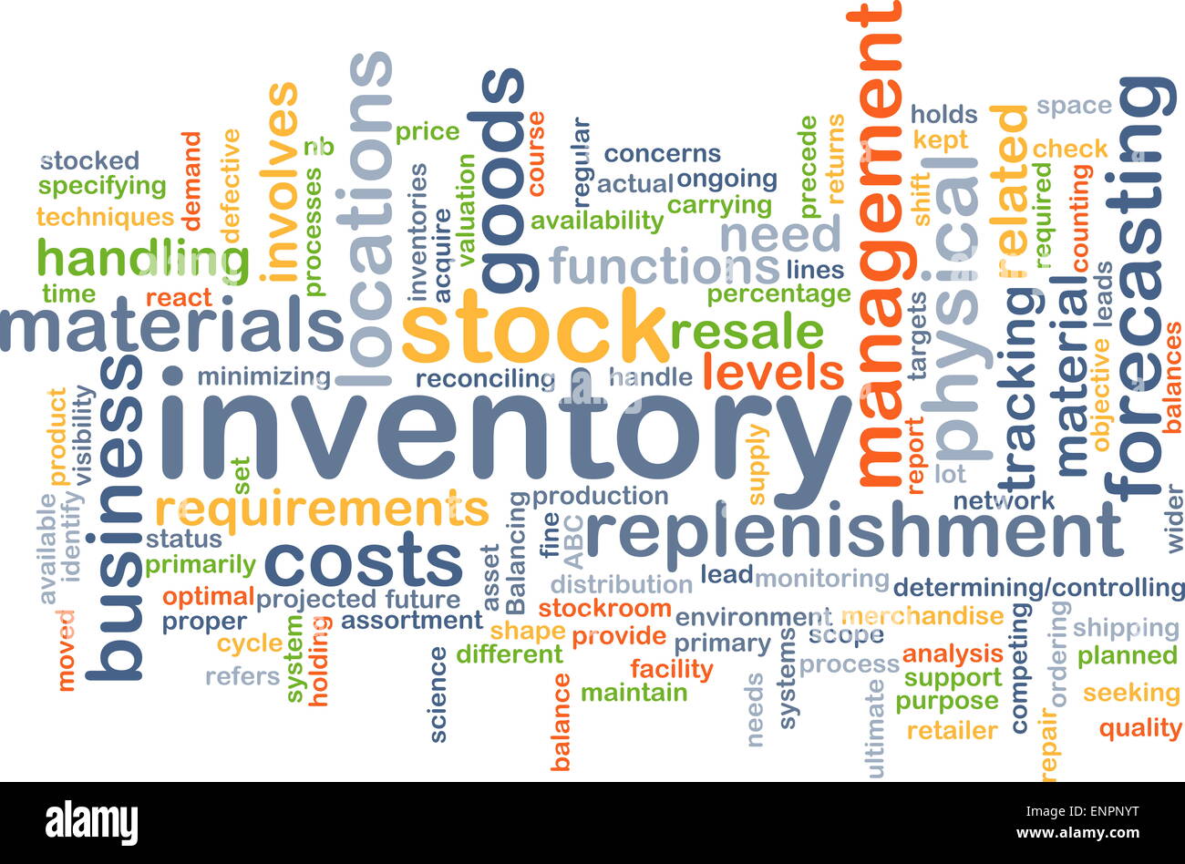 Background concept wordcloud illustration of inventory Stock Photo - Alamy