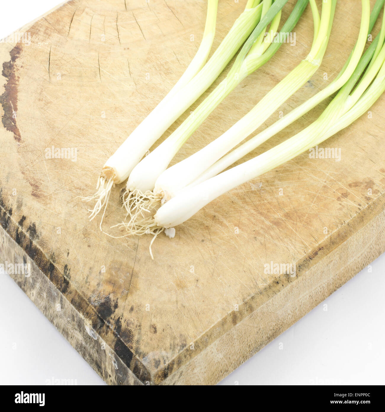 spring onion isolated on white background Stock Photo - Alamy