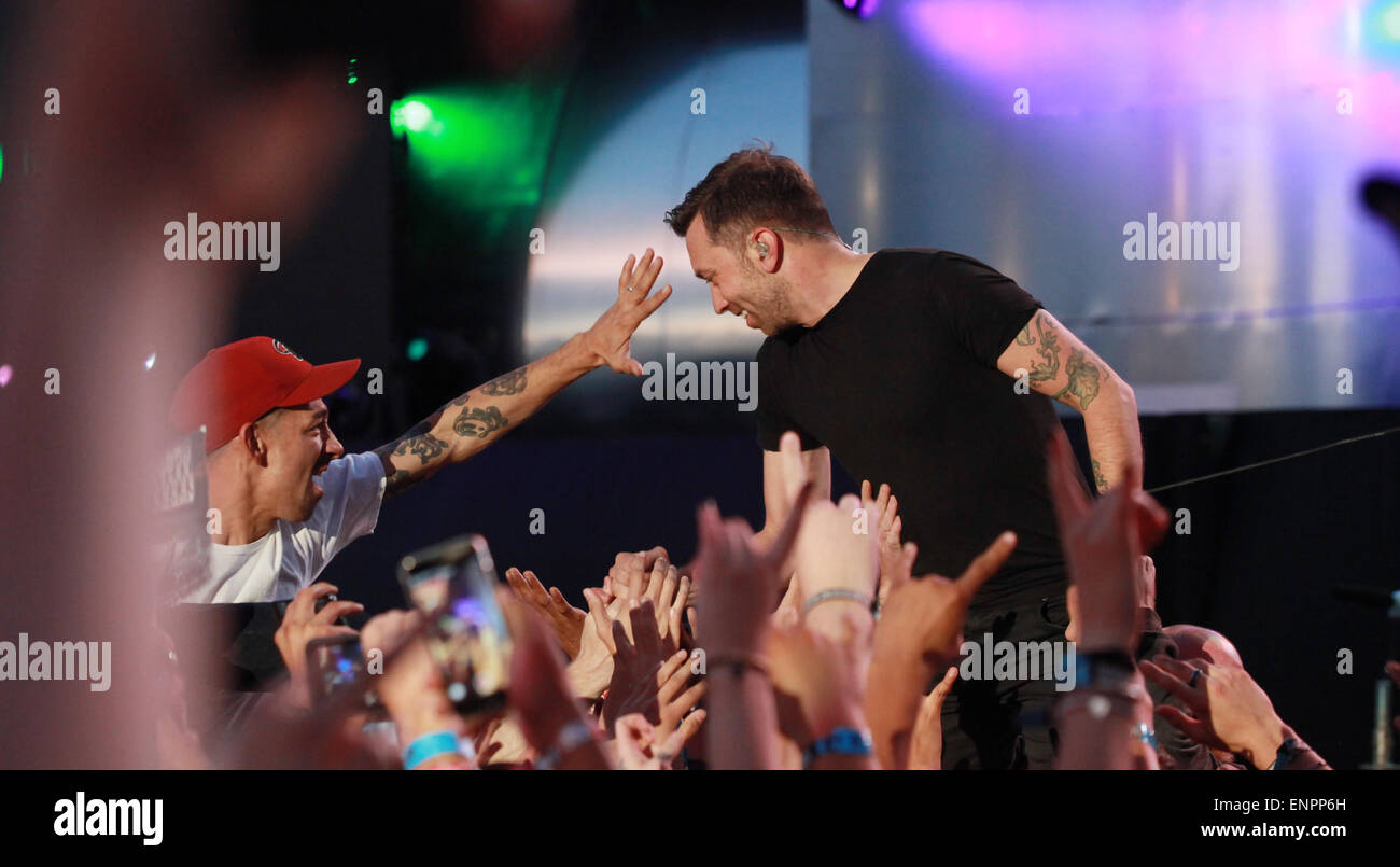 Las Vegas, Nevada, USA. 9th May, 2015. Tim McIlrath lead singer of ...