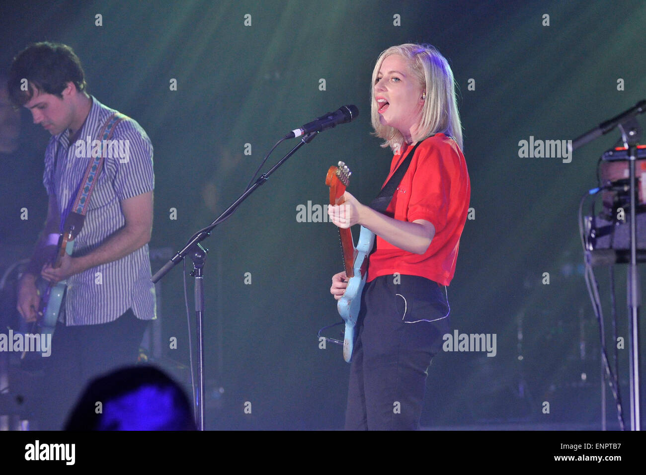 Toronto, Canada - 9th May 2015. Alvvays with lead singer Molly Rankin ...