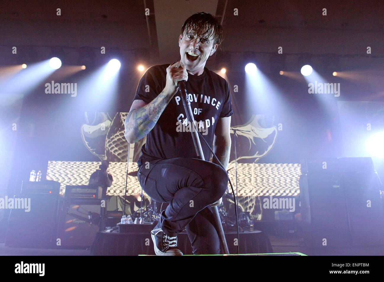 Toronto, Canada - 9th May 2015. Billy Talent with lead singer Benjamin ...