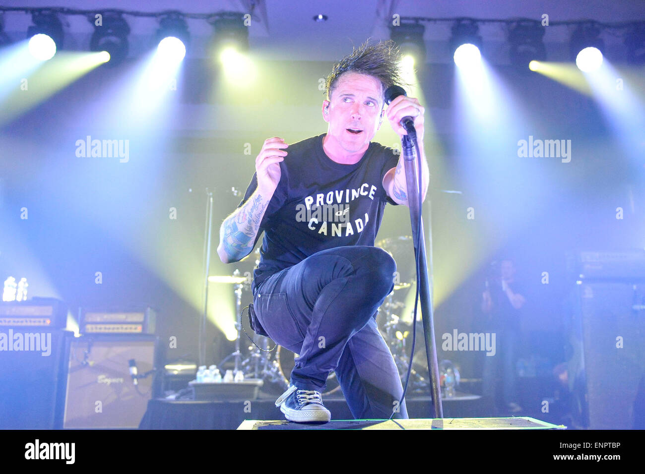 Toronto, Canada - 9th May 2015. Billy Talent with lead singer Benjamin ...