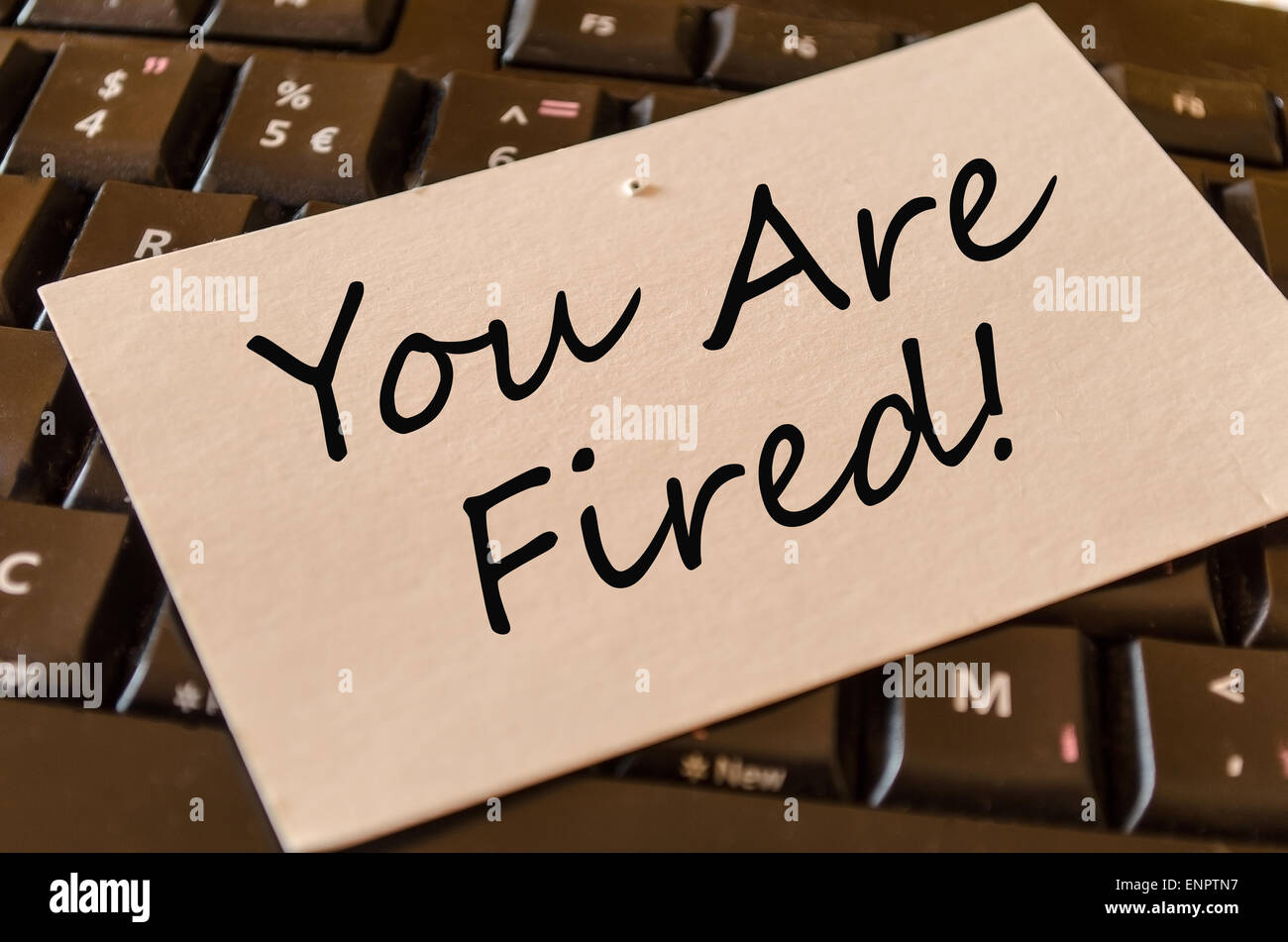 Fired note hi-res stock photography and images - Alamy