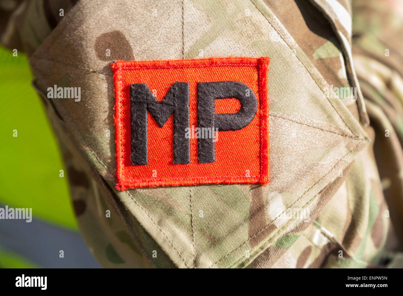 British army soldier of the Royal Military Police; a Red Cap / Redcap ...