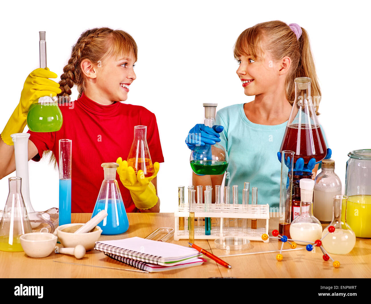 Child in chemistry class Stock Photo - Alamy