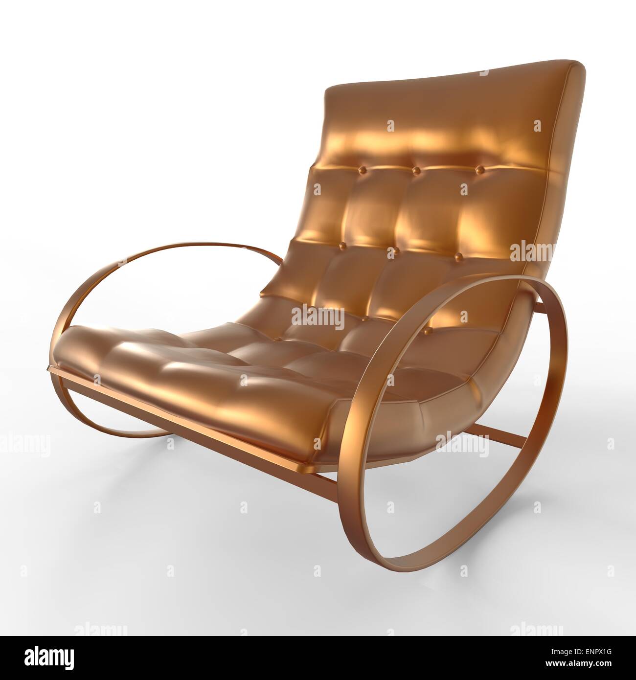 Chair gold metallic colors Isolated on white background Stock Photo - Alamy