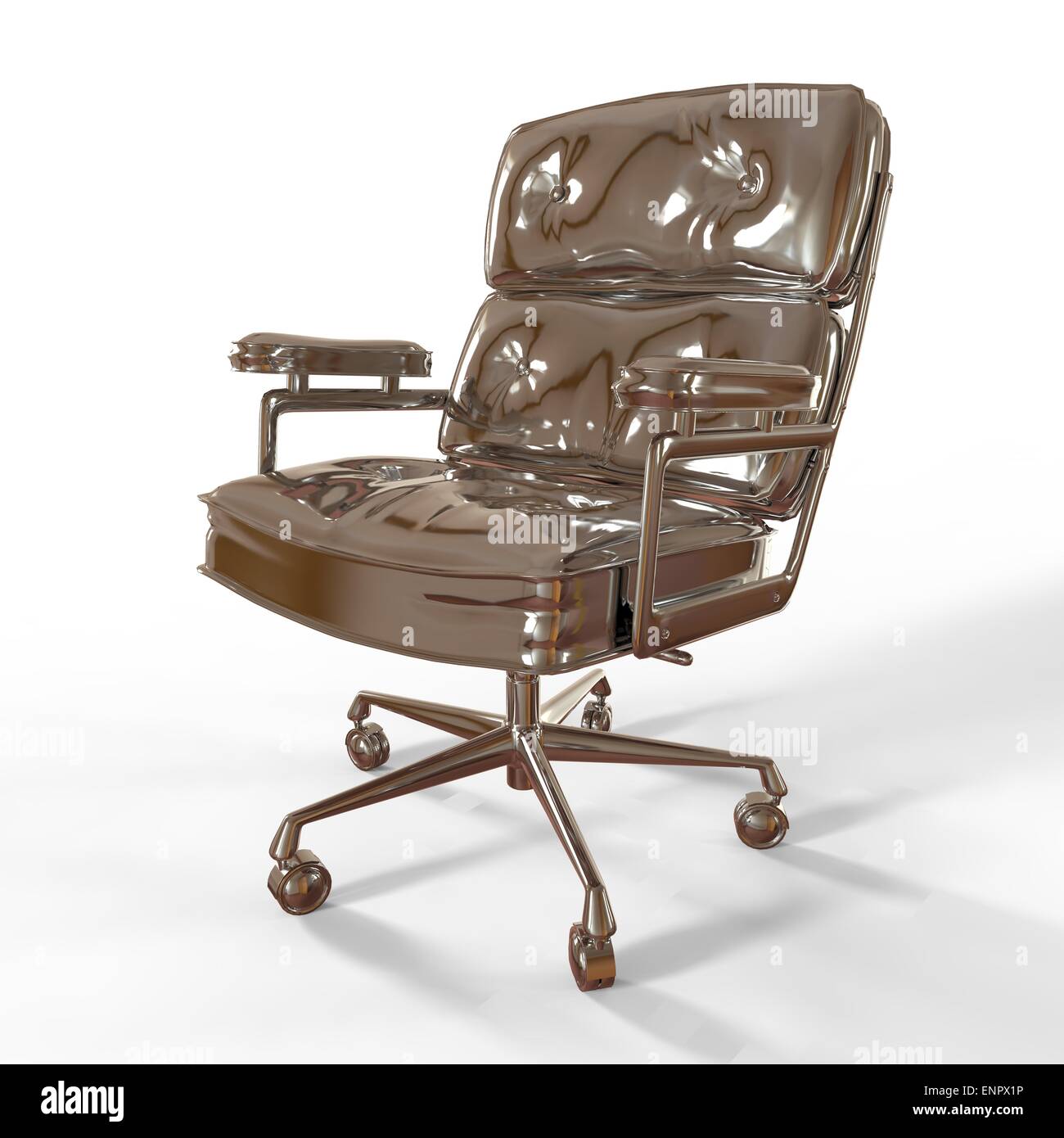 Office chair metallic colors Isolated on white background Stock Photo ...