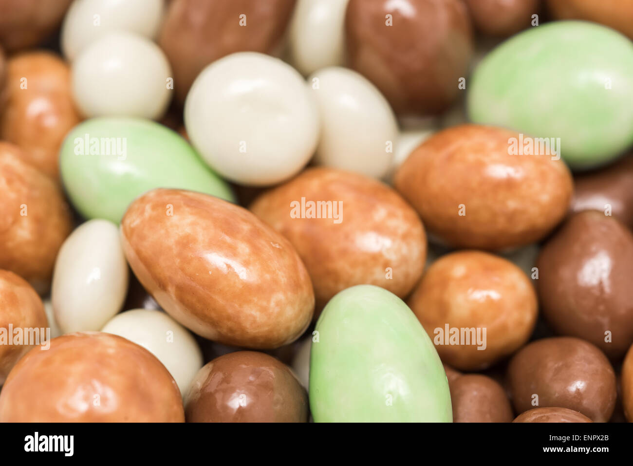 Assorted Milk Round Chocolate Sweets Background Stock Photo - Alamy