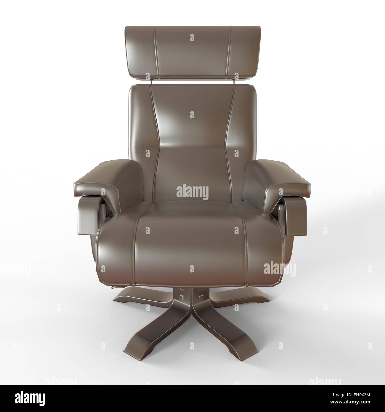 Office chair silver metallic colors Isolated on white background Stock ...