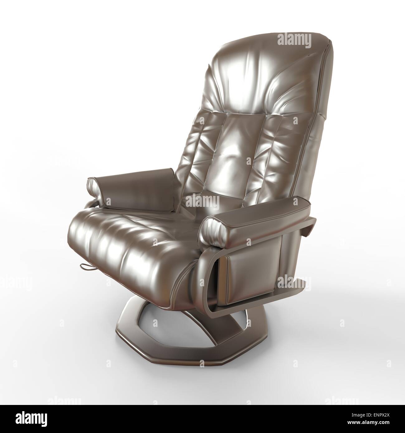 Office chair silver metallic colors Isolated on white background Stock ...