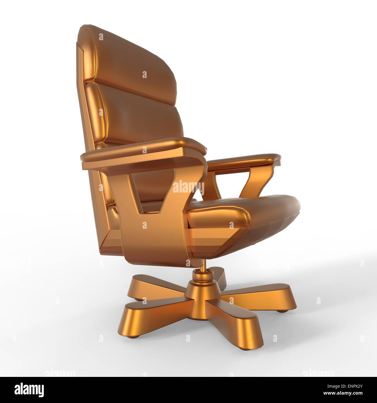 Chair gold metallic colors Isolated on white background Stock Photo - Alamy