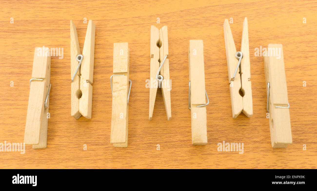 Different Layout of Clothespins with Up and Down Pattern Stock Photo ...
