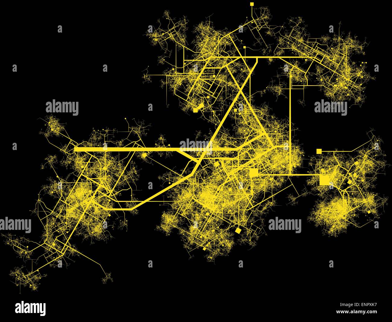 City Infrastructure Planning with Roads and Buildings Stock Photo - Alamy
