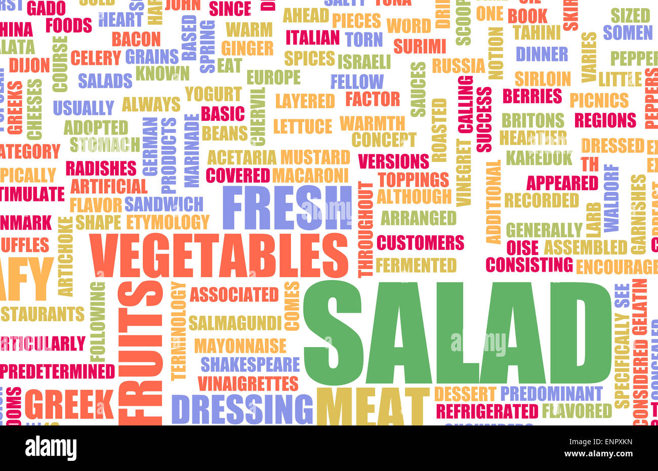 Salad Types and its Ingredients as Concept Stock Photo - Alamy