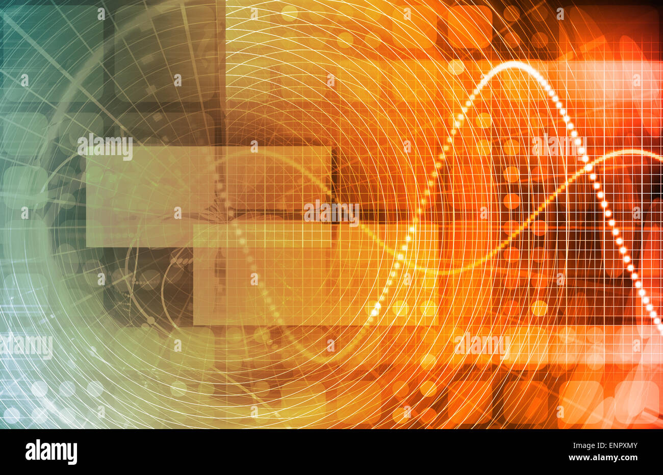 Communication Technology with Moving Data in Art Stock Photo - Alamy