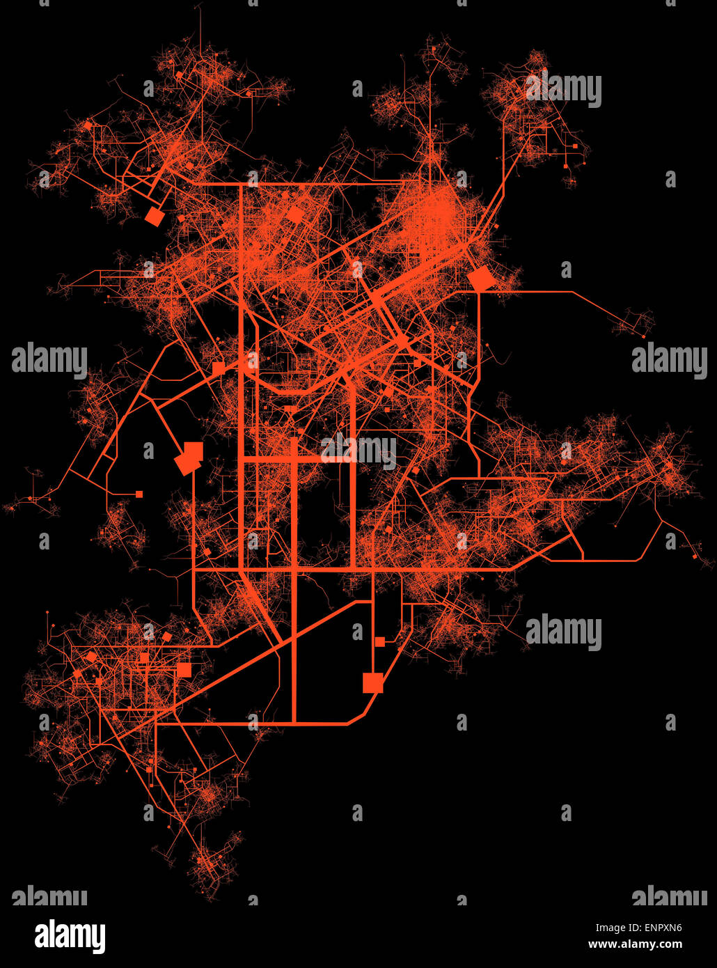 City Infrastructure Planning with Roads and Buildings Stock Photo - Alamy