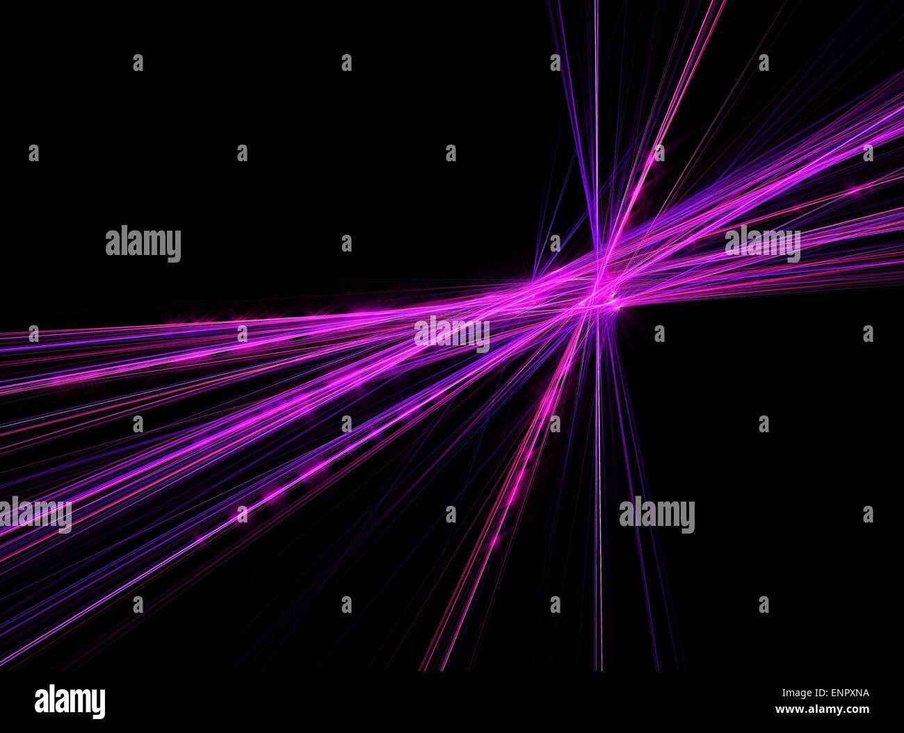 Abstract pattern in the form of sparkling intersecting laser fractal ...