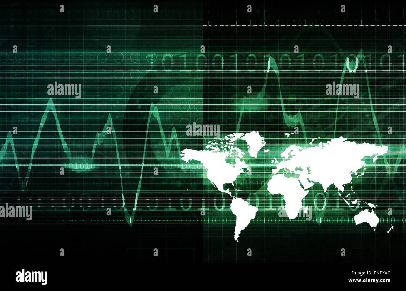 Technology Network with a Data Grid System Stock Photo - Alamy