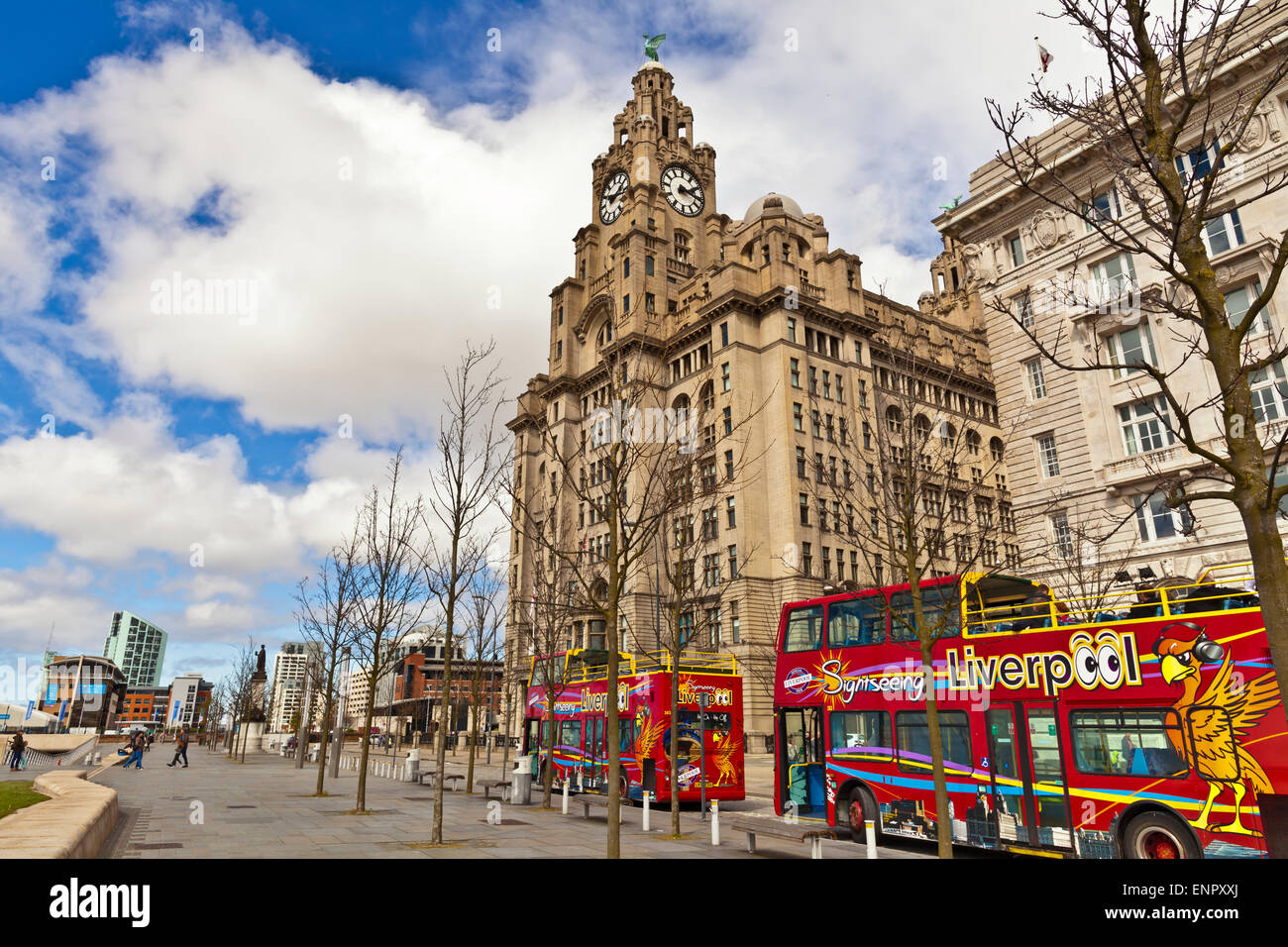 Liverpool Cityscape at the Pier Head in the city centre, part of the ...