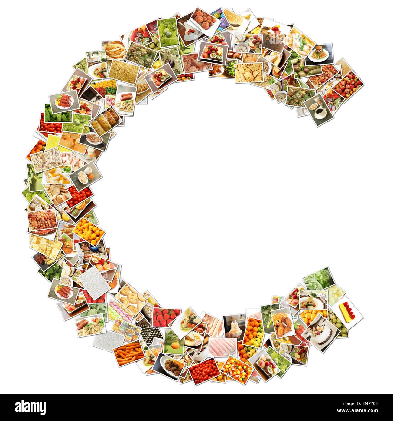 Letter C Uppercase Font Shape Alphabet Collage Stock Photo - Alamy
