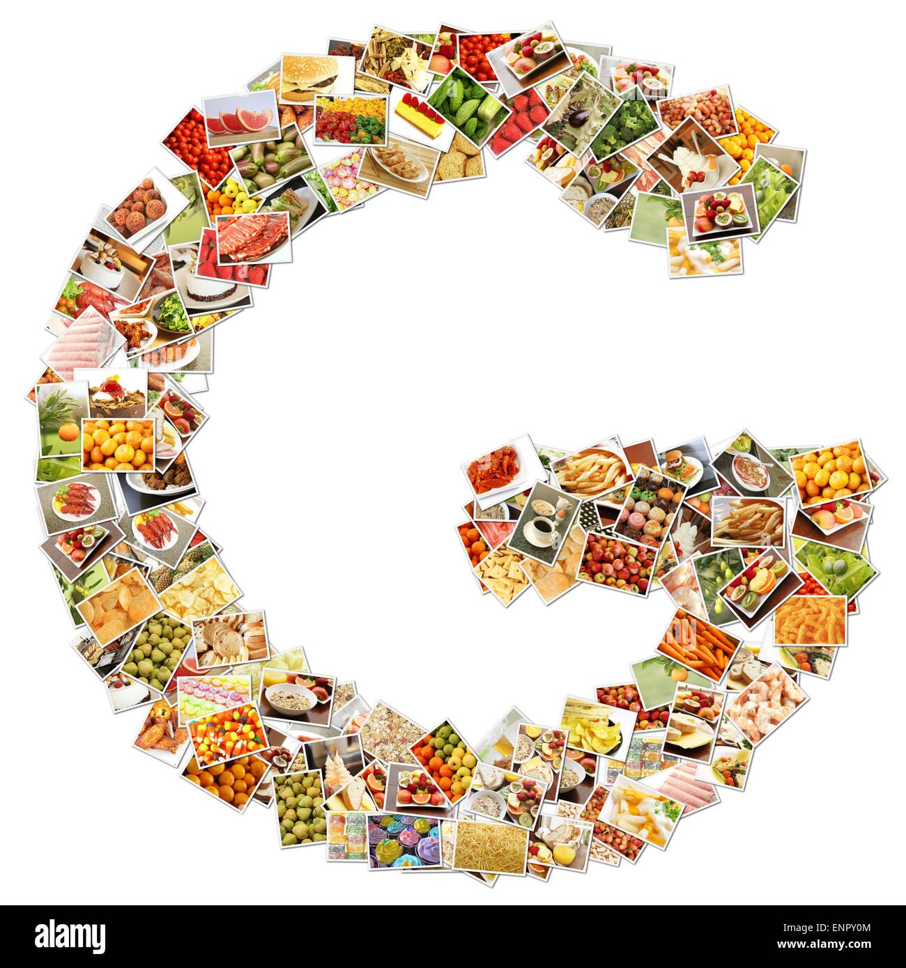 Letter G Uppercase Font Shape Alphabet Collage Stock Photo - Alamy
