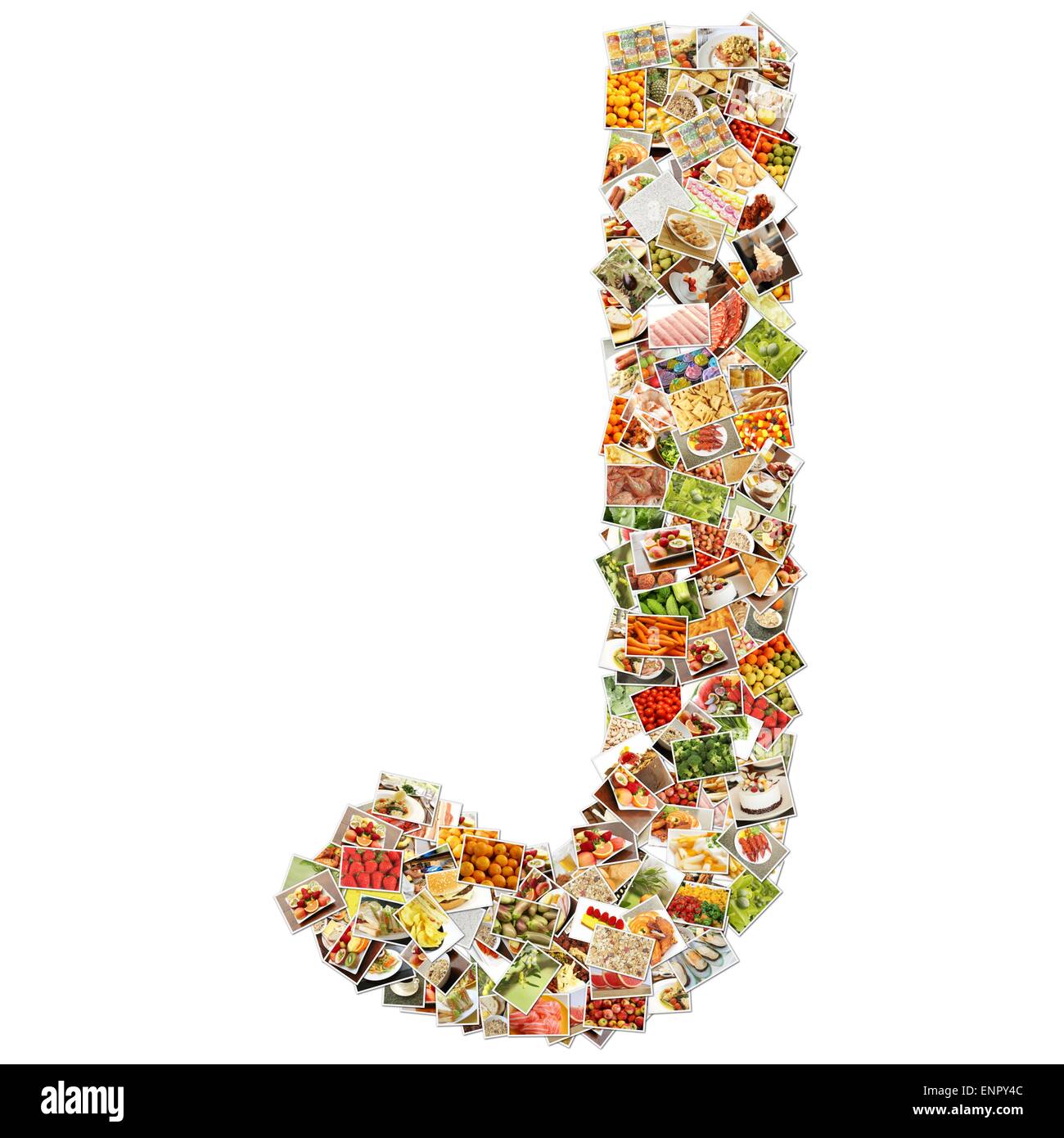Letter J Uppercase Font Shape Alphabet Collage Stock Photo - Alamy