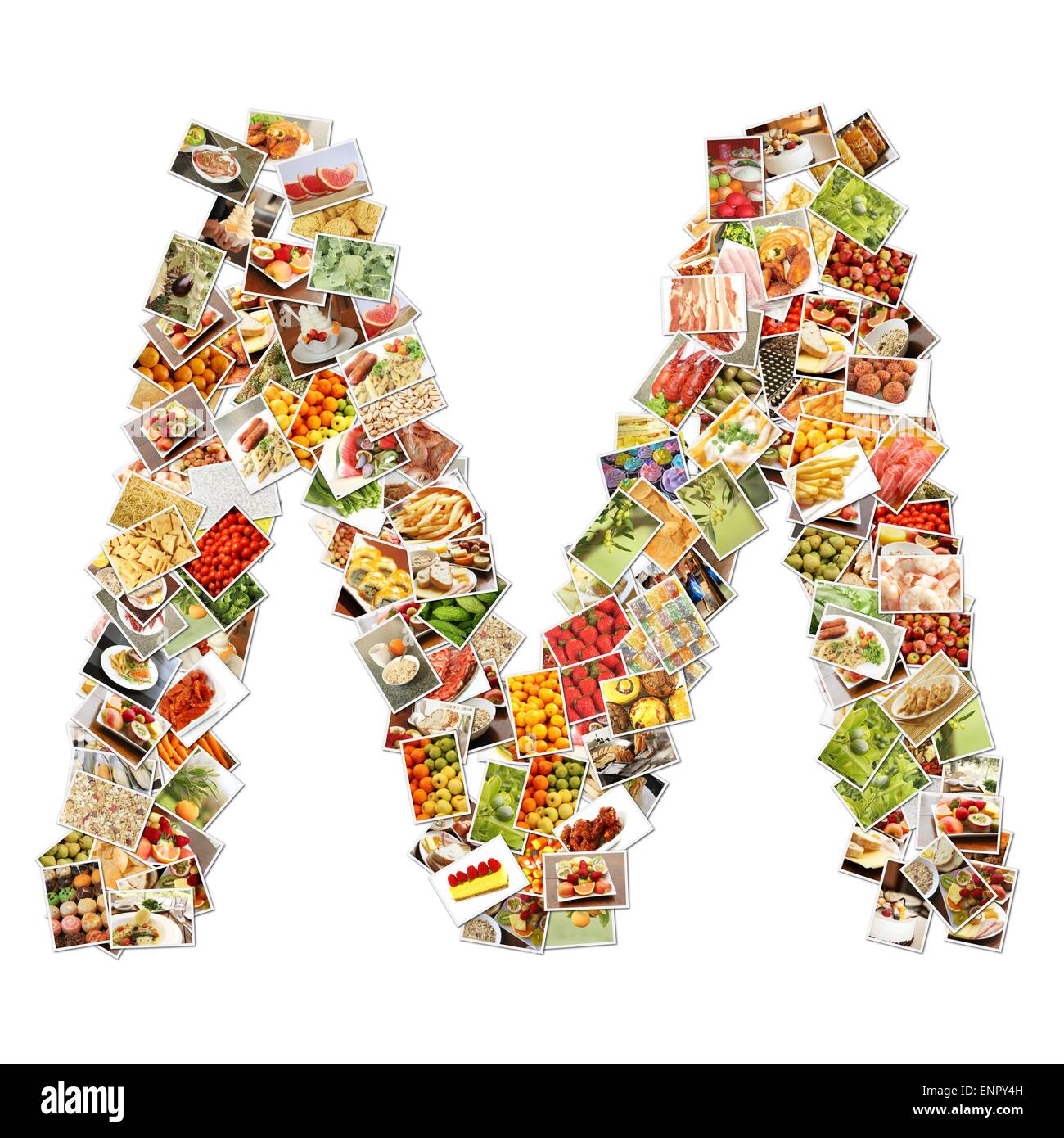 Letter M Uppercase Font Shape Alphabet Collage Stock Photo - Alamy