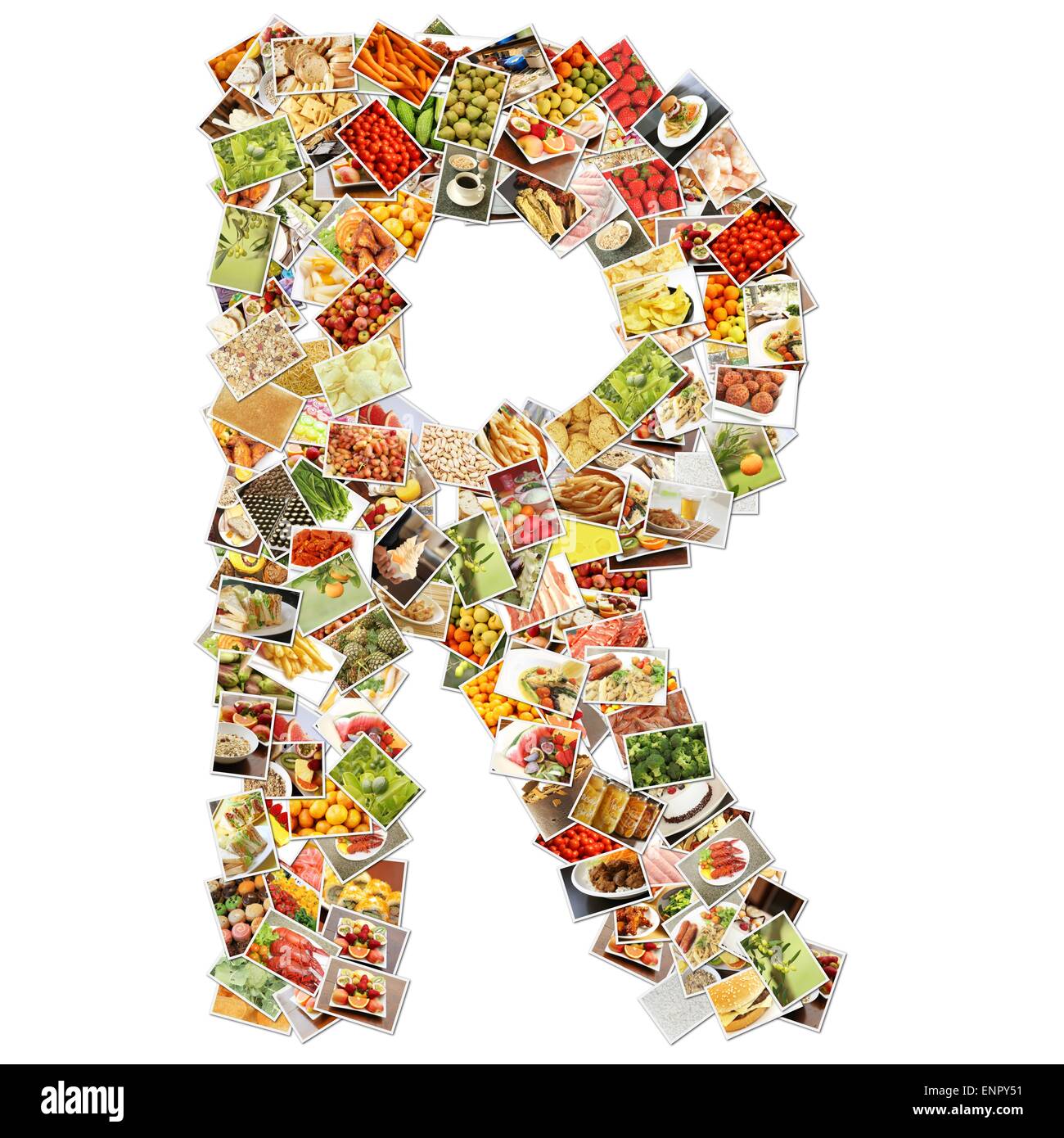 Letter R Uppercase Font Shape Alphabet Collage Stock Photo - Alamy