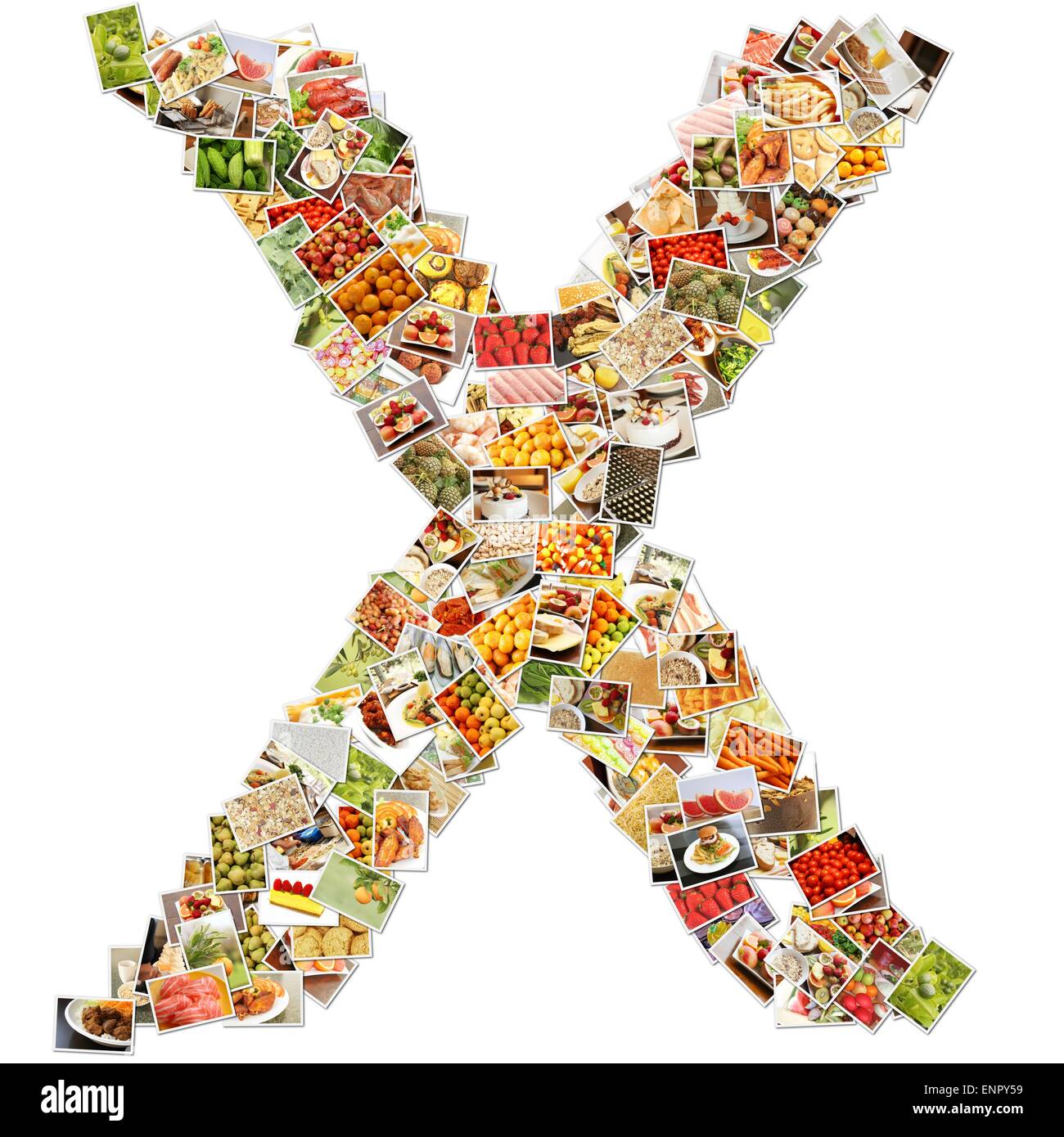 Letter X Uppercase Font Shape Alphabet Collage Stock Photo - Alamy