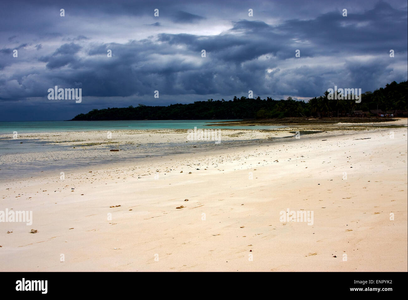 mountain beach sky sand isle and rock in indian ocean madagascar Stock ...