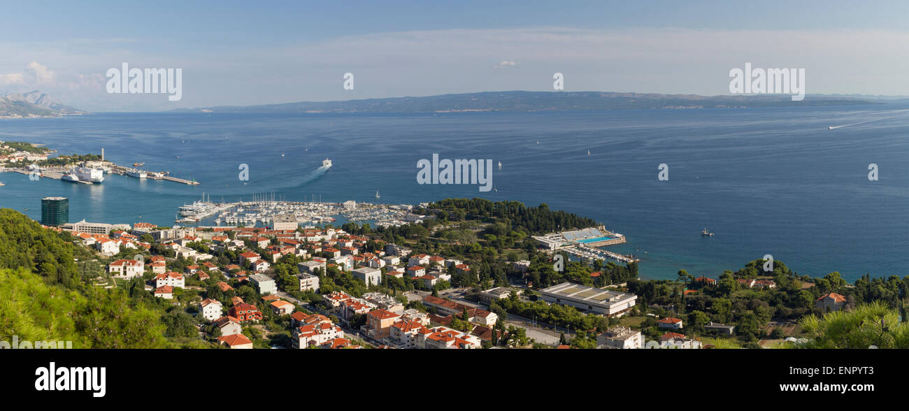 View at Split, Croatia from Marjan hill Stock Photo - Alamy