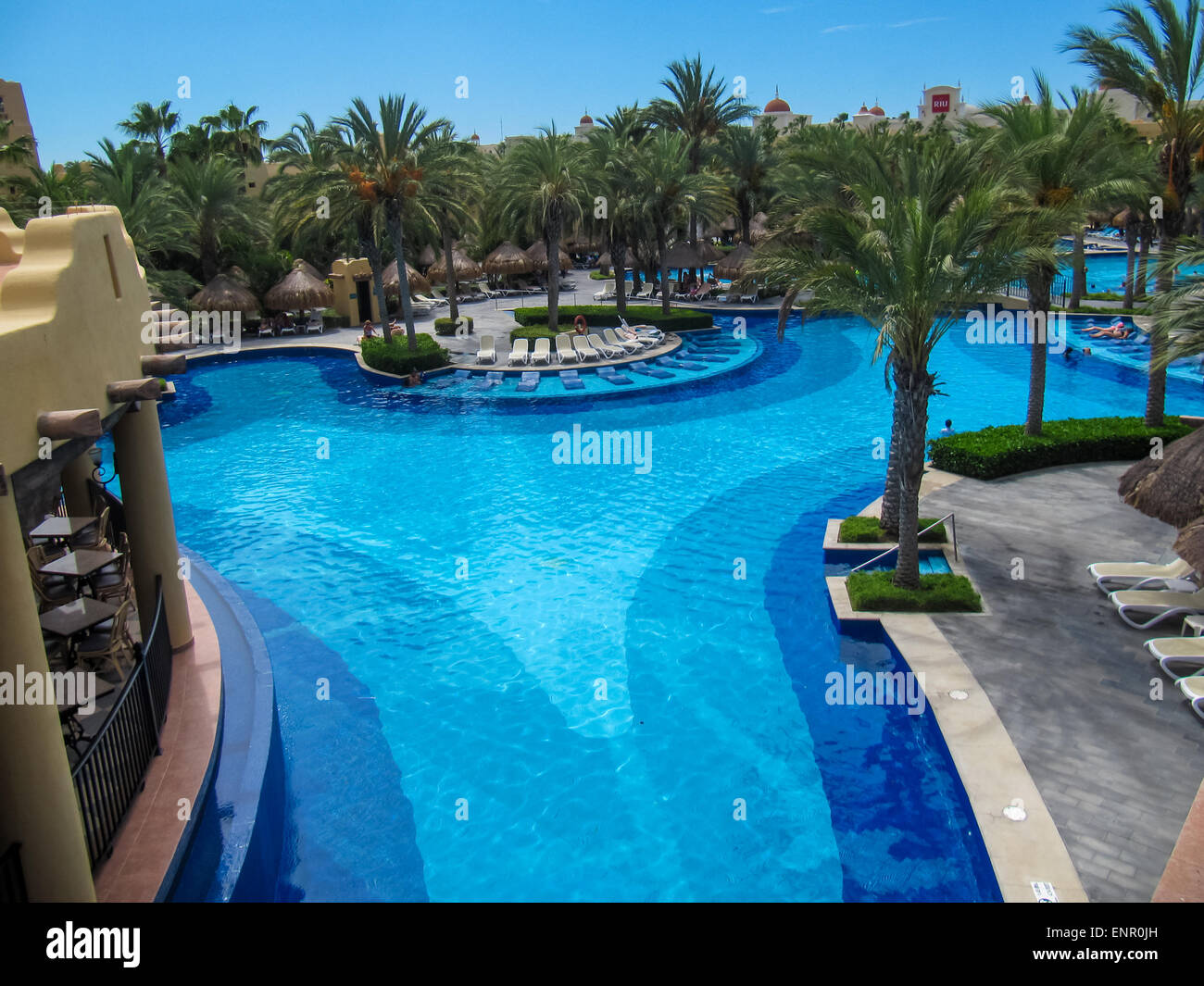 Unidentified people at RIU Santa Fe Hotel at Cabo San Lucas, Mexico ...