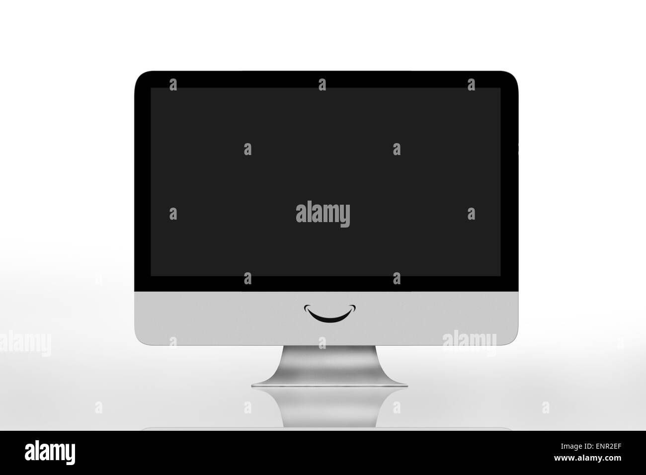 Illustration of a modern computer that smiles Stock Photo - Alamy