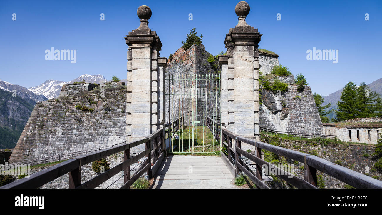 Fenestrelle Fort - North Italy. The 300 years old abandoned fortress ...