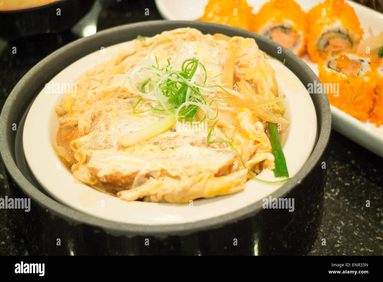 Japanese fried pork chop with rice, stock photo Stock Photo - Alamy