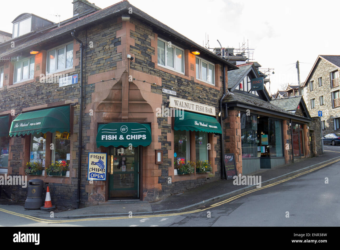 Walnut Fish Bar Ambleside Stock Photo - Alamy